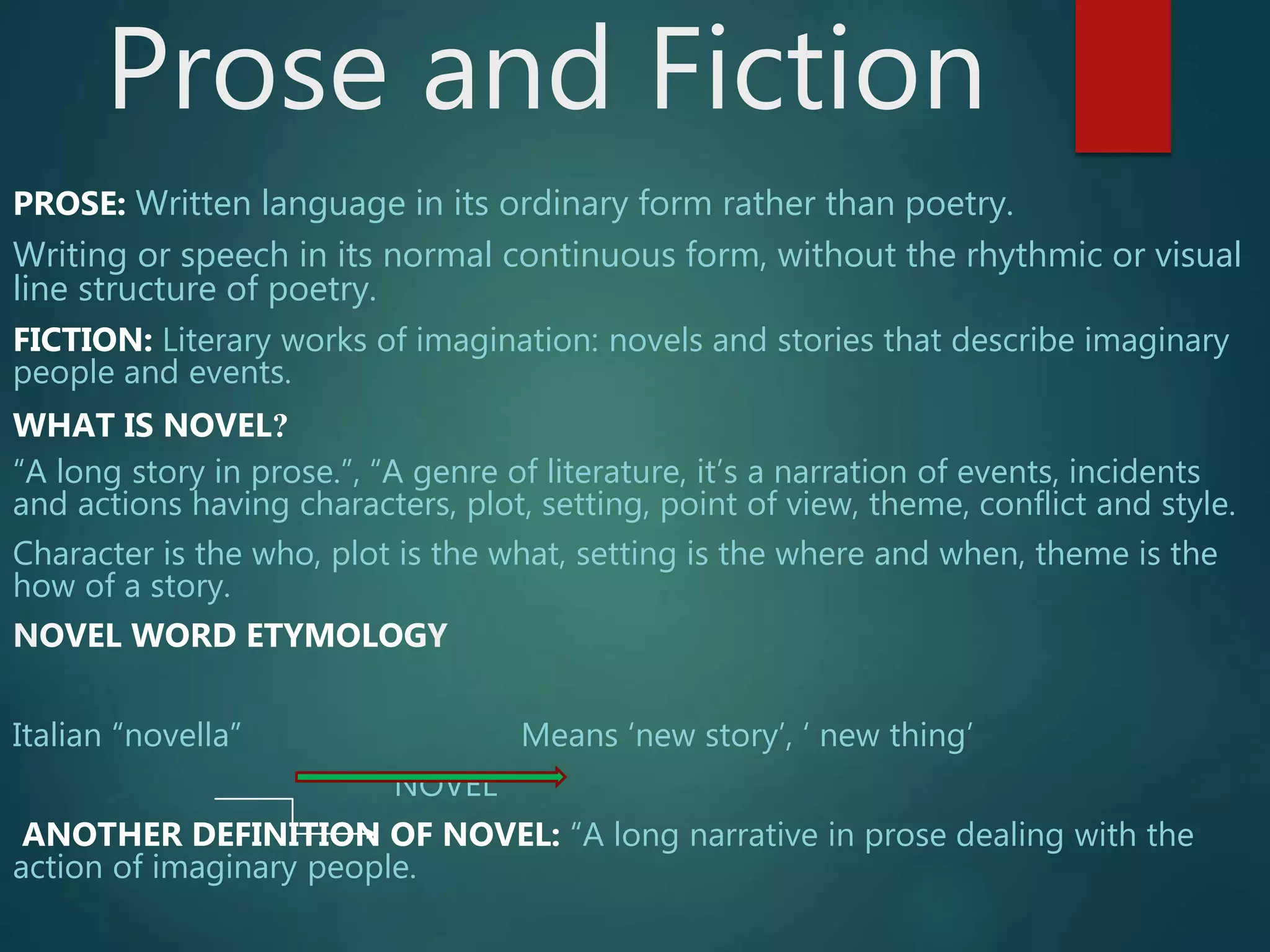Prose and fiction | PPTX