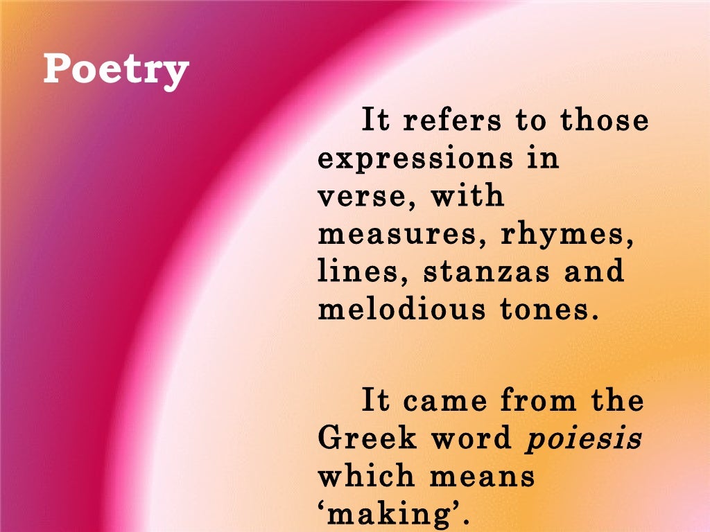 Prose And Poetry