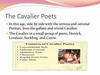 Prose and verse of the puritan age | PPT