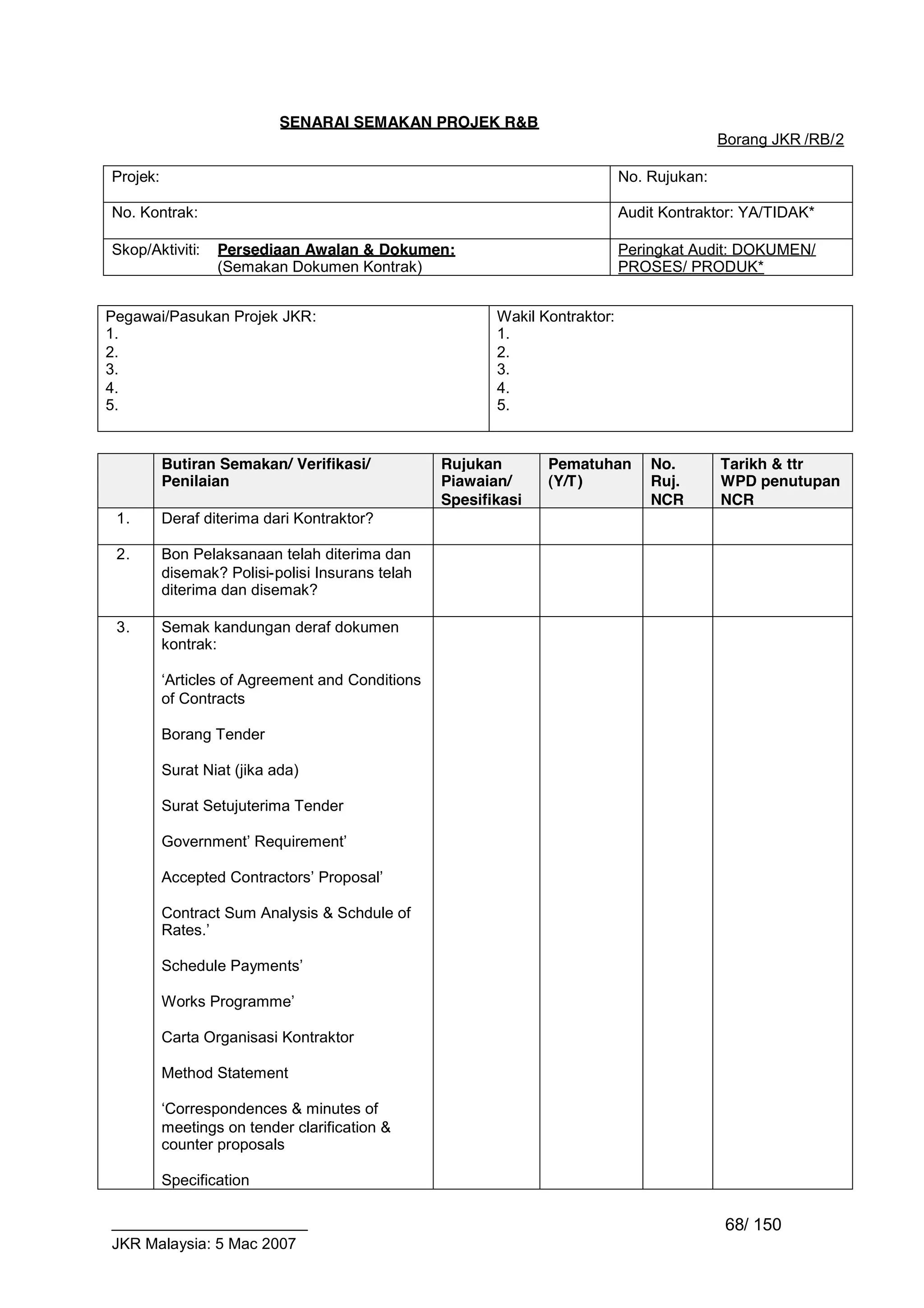 Prosedur jkr-reka-dan-bina | PDF