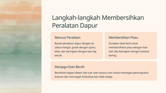 Prosedur dalam menjaga kebersihan dapurr | PPTX