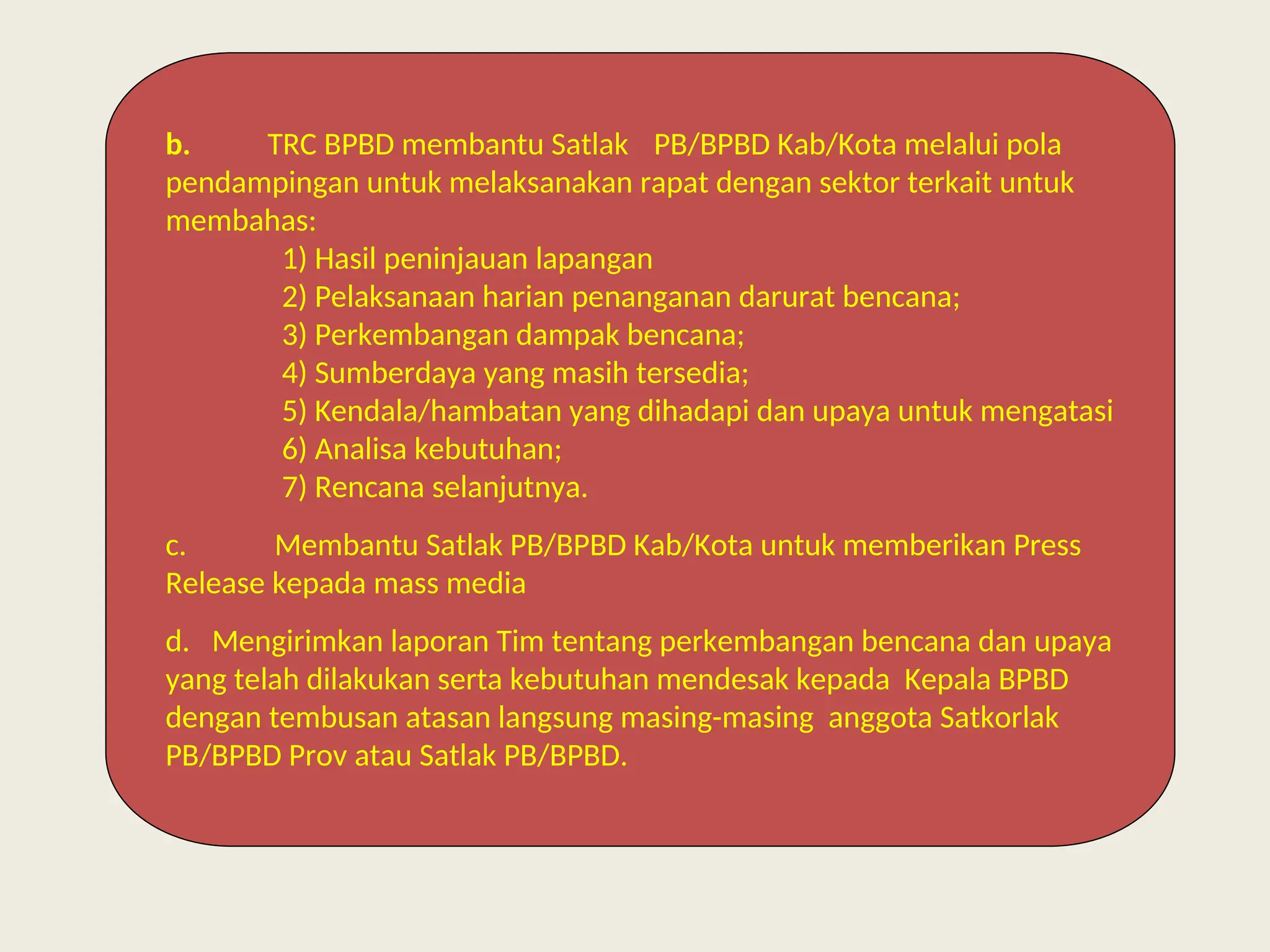 prosedur-tetap-trc penanggulangan bencana.ppt