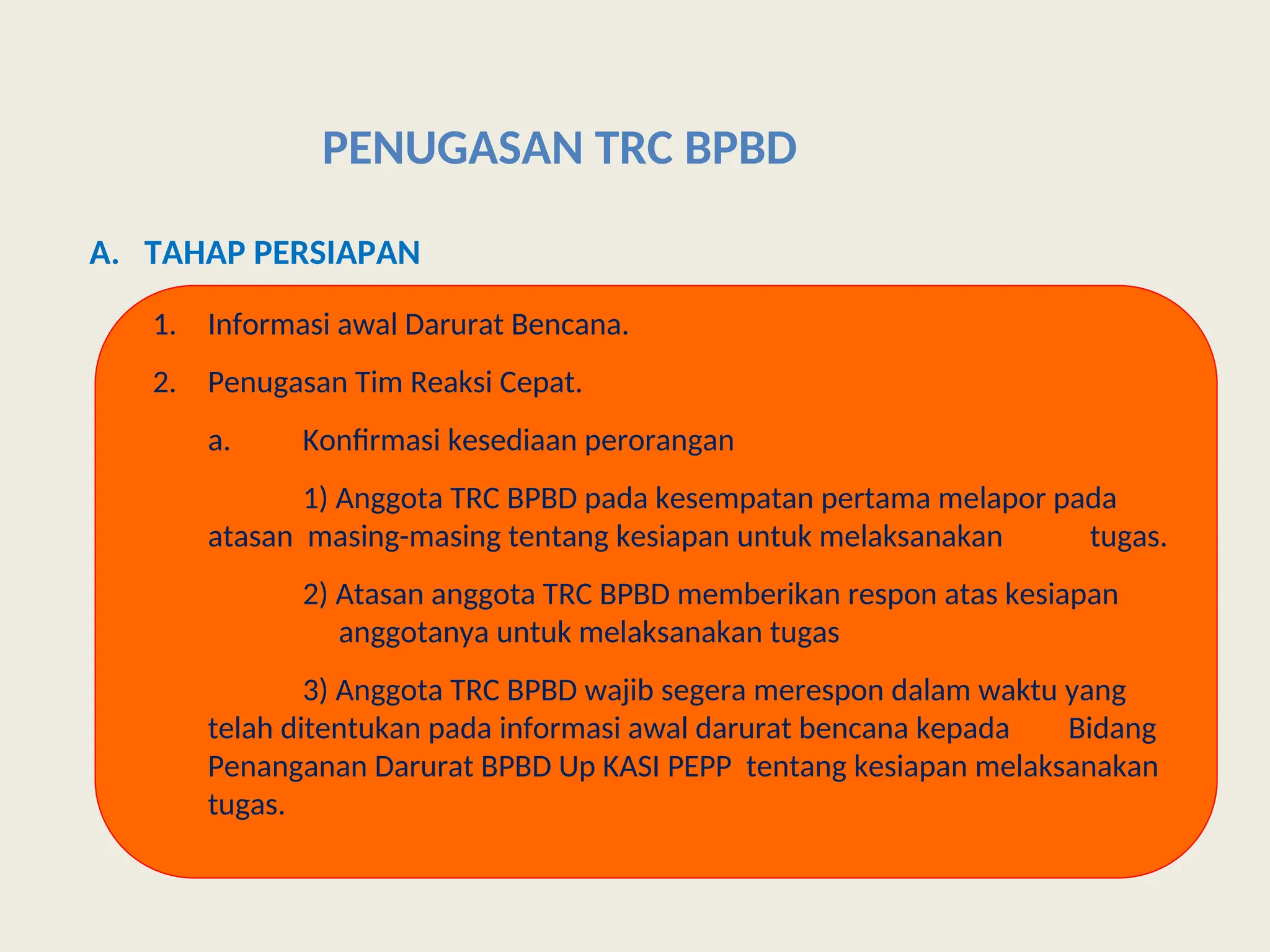 prosedur-tetap-trc penanggulangan bencana.ppt