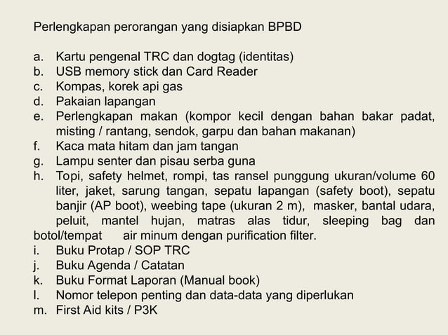 prosedur-tetap-trc penanggulangan bencana.ppt