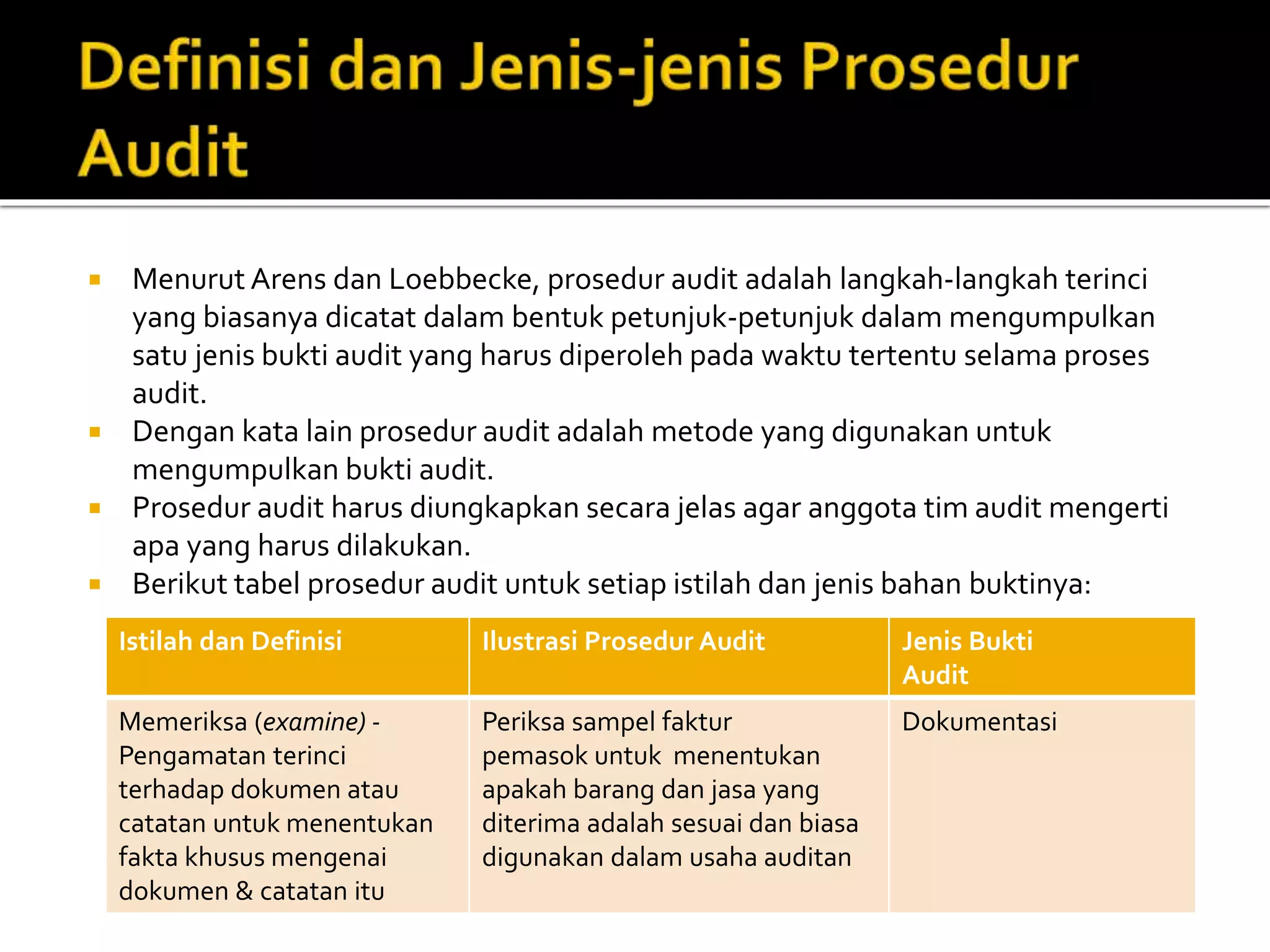 PROSEDUR AUDIT | PPTX