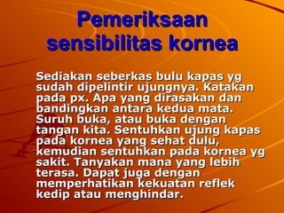 Prosedur diagnostik sistem penglihatan | PPT