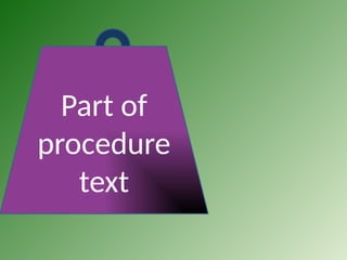 PROCEDURES TEXT, CREATED BY : YUSTUS TEFI | PPT