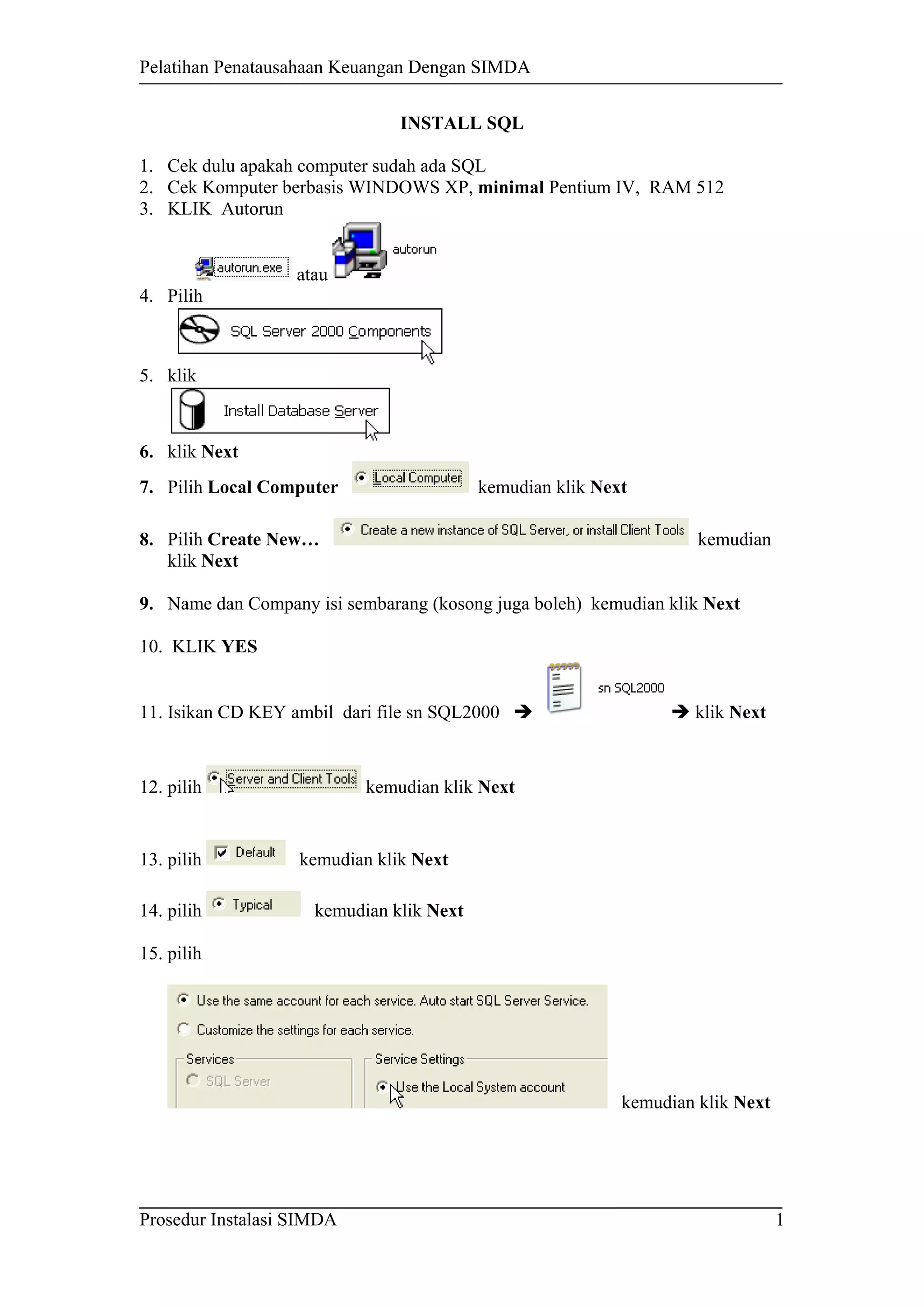 !Prosedur install simda | PDF