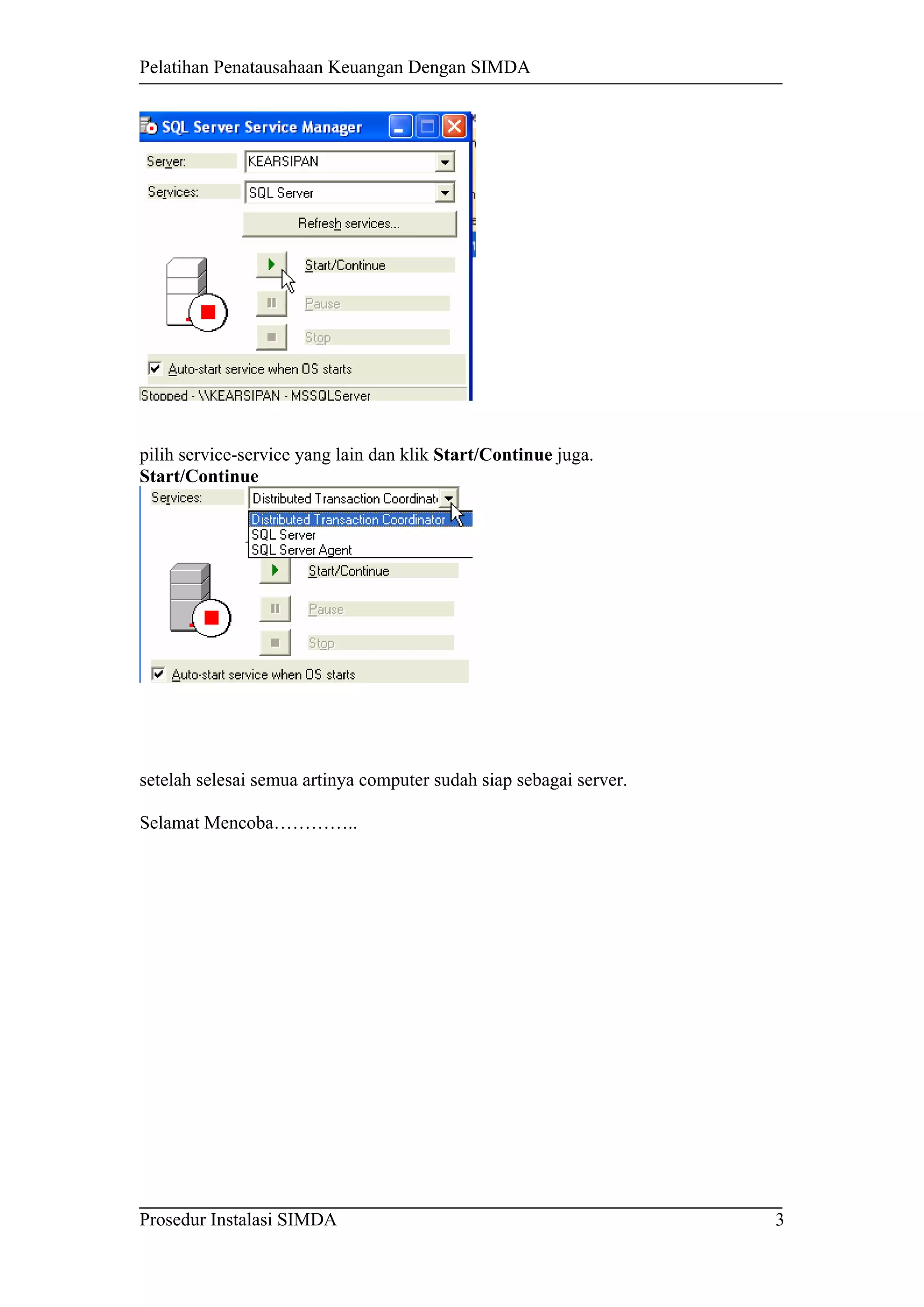 !Prosedur install simda | PDF