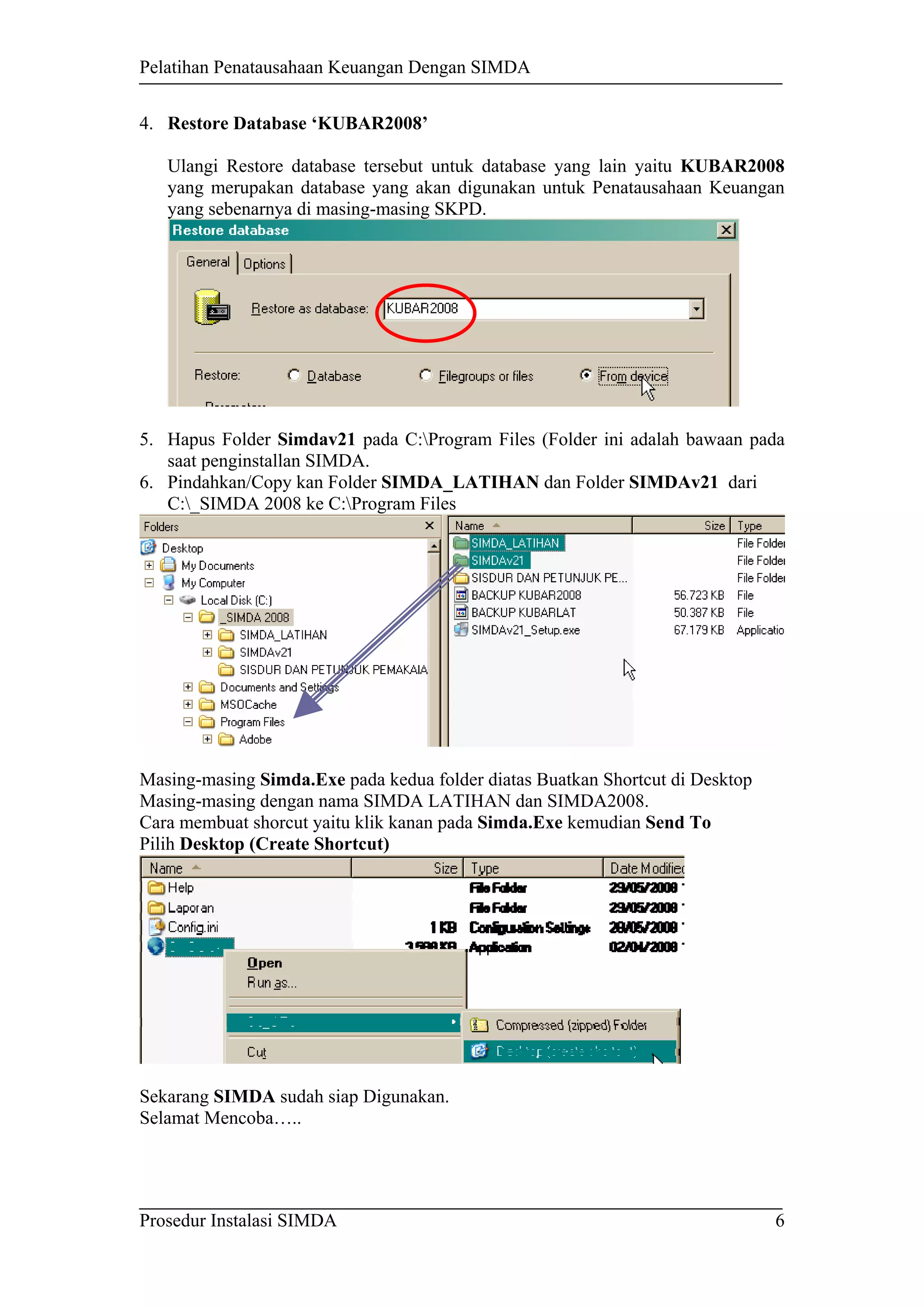 !Prosedur install simda | PDF