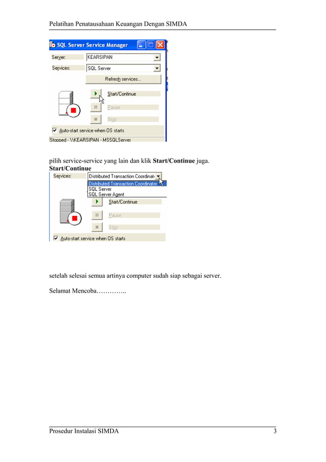 !Prosedur install simda | PDF