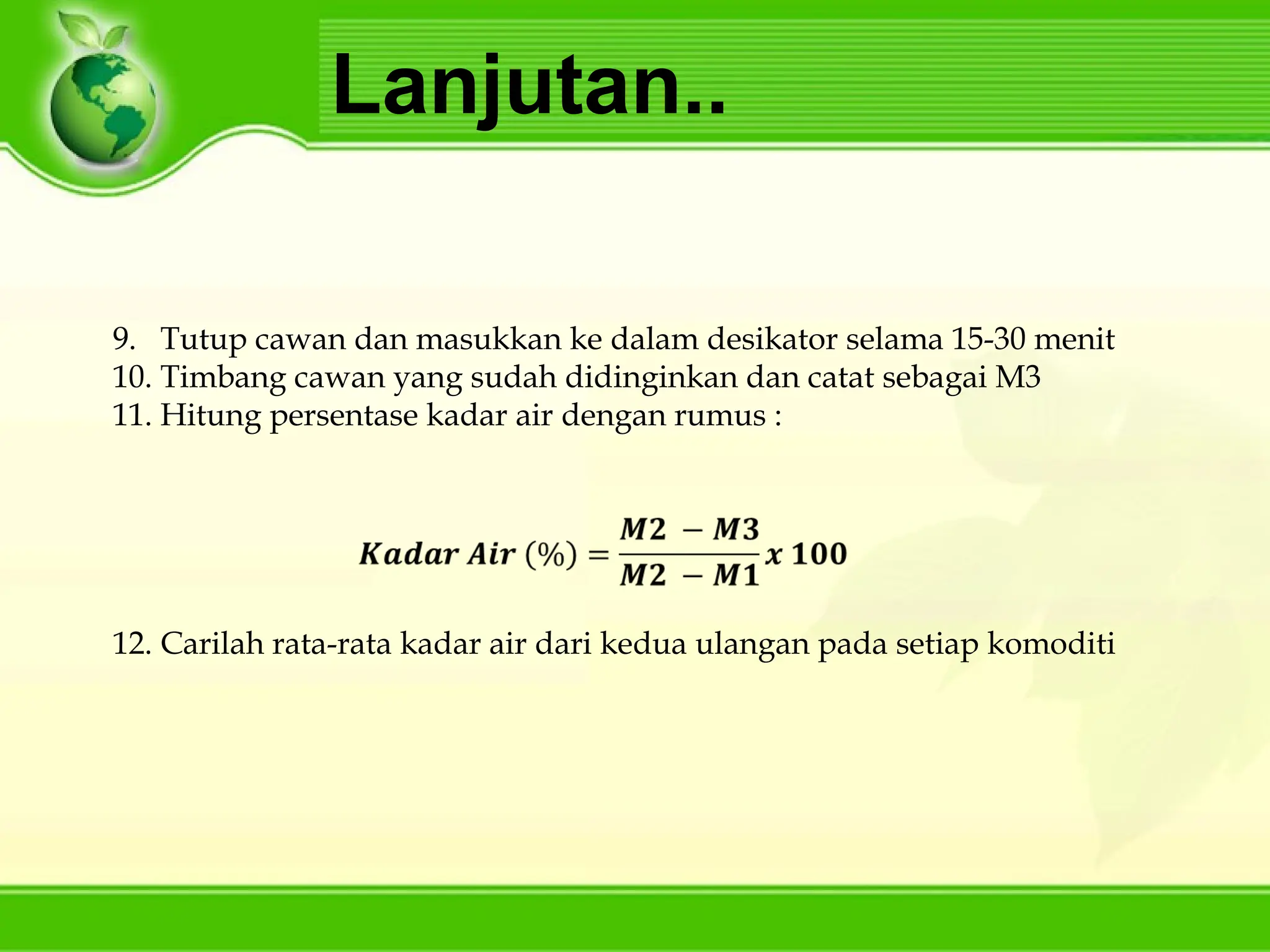 Prosedur proses pengujian Kadar Air benih .ppt