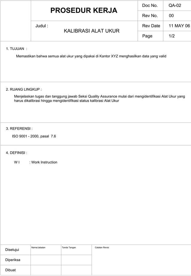 Prosedur kalibrasi | PPT