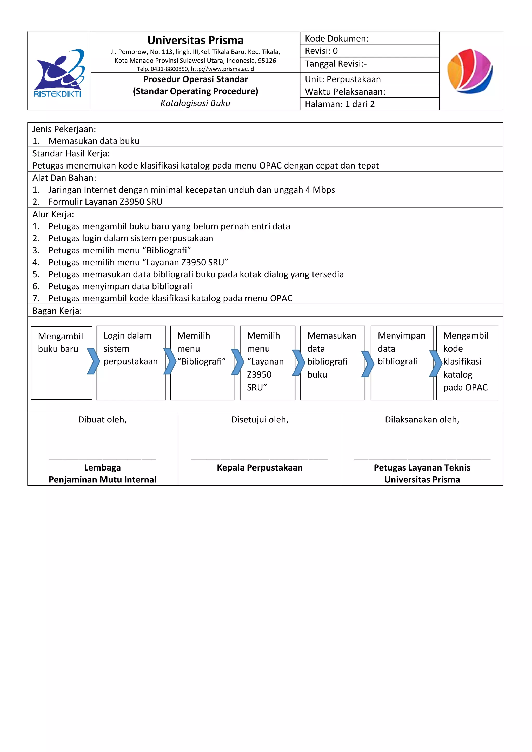 Prosedur katalogisasi buku | PDF