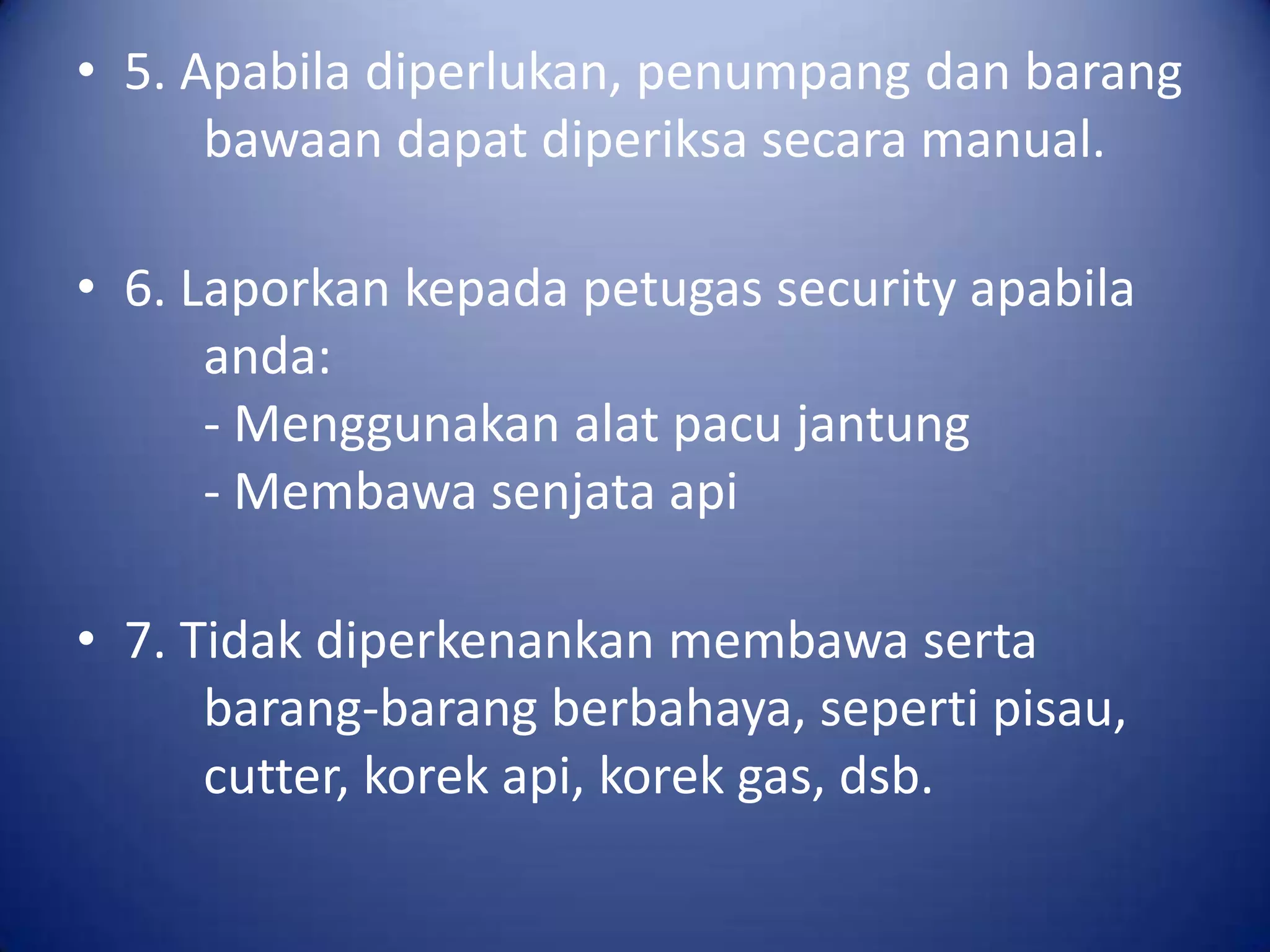 Prosedur keberangkatan penumpang | PPTX