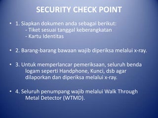 Prosedur keberangkatan penumpang | PPTX