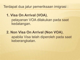 Prosedur kedatangan penumpang | PPT