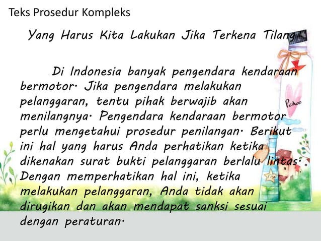 Teks Prosedur kompleks~ | PPT