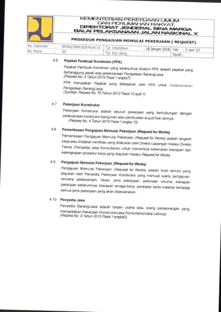 Prosedur memulai pekerjaan request kon-10 | PDF