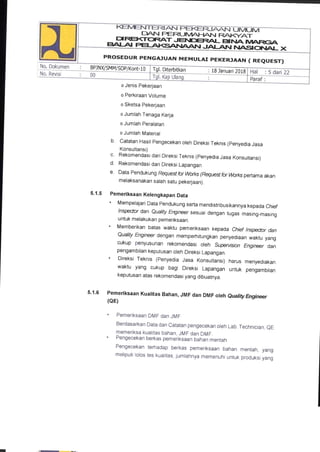 Prosedur memulai pekerjaan request kon-10 | PDF