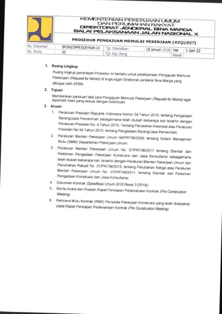 Prosedur memulai pekerjaan request kon-10 | PDF