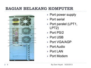 Prosedur menghidupkan dan mematikan komputer | PPTX