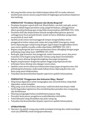 Prosedur mengoperasikan mesin bor jacro | DOCX