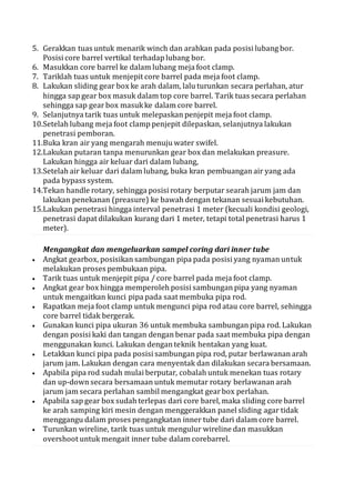 Prosedur mengoperasikan mesin bor jacro | DOCX