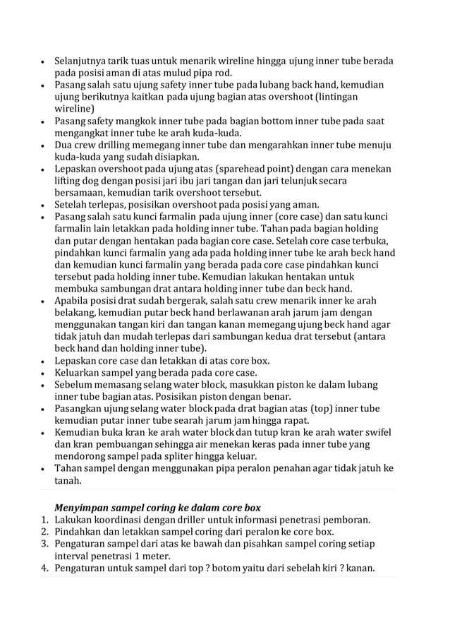 Prosedur mengoperasikan mesin bor jacro | DOCX