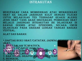 Prosedur pemberian obat | PPTX