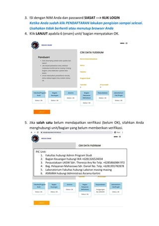 Prosedur pendaftaran wisuda | PDF