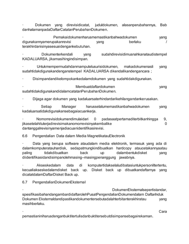 Prosedur pengendalian dokumen iso | PDF