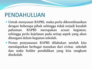 Prosedur pengesahan RAPBS | PPTX