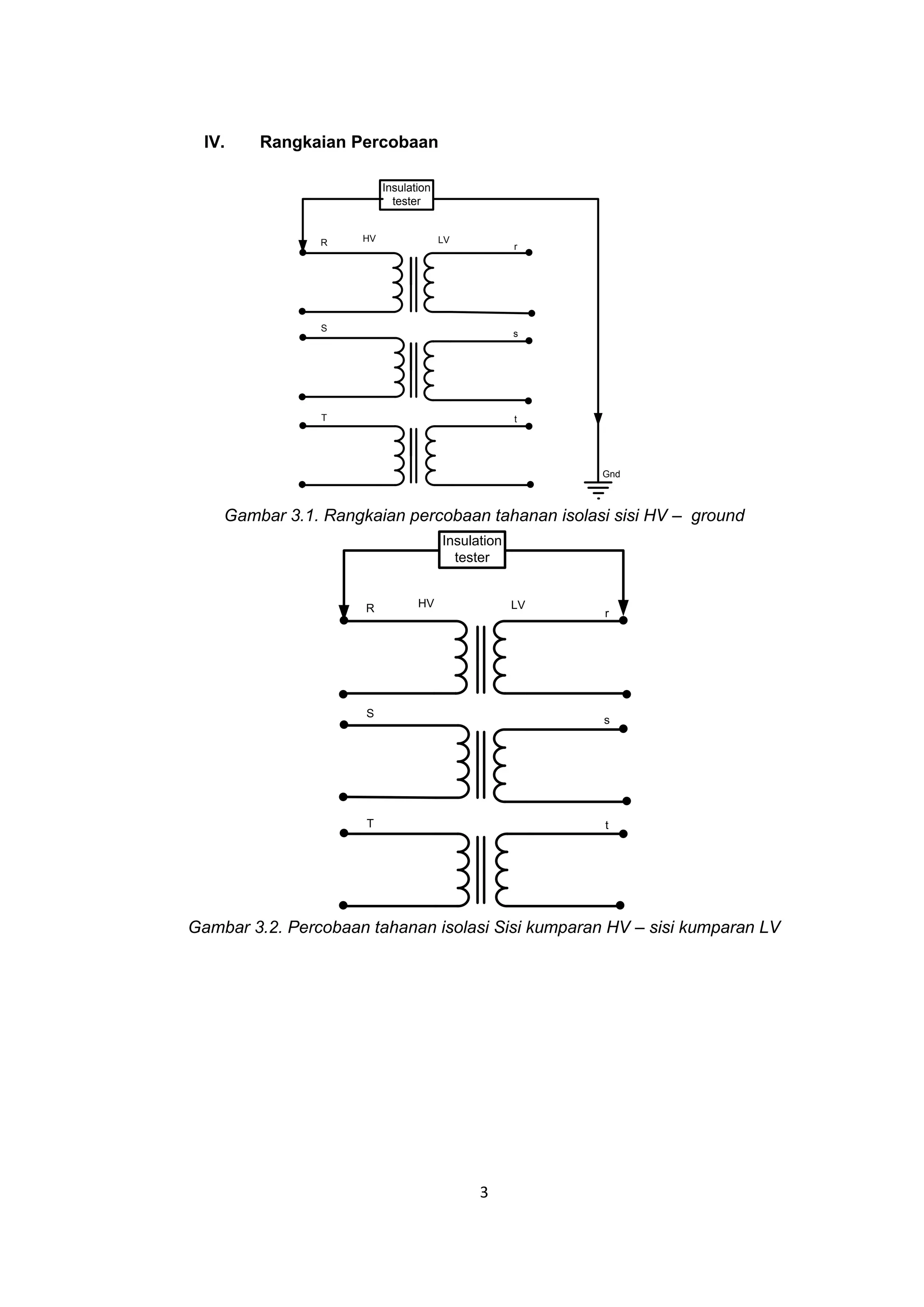 Prosedur pengujian rutin trafo 3 fasa hubungan Y-Y | PDF
