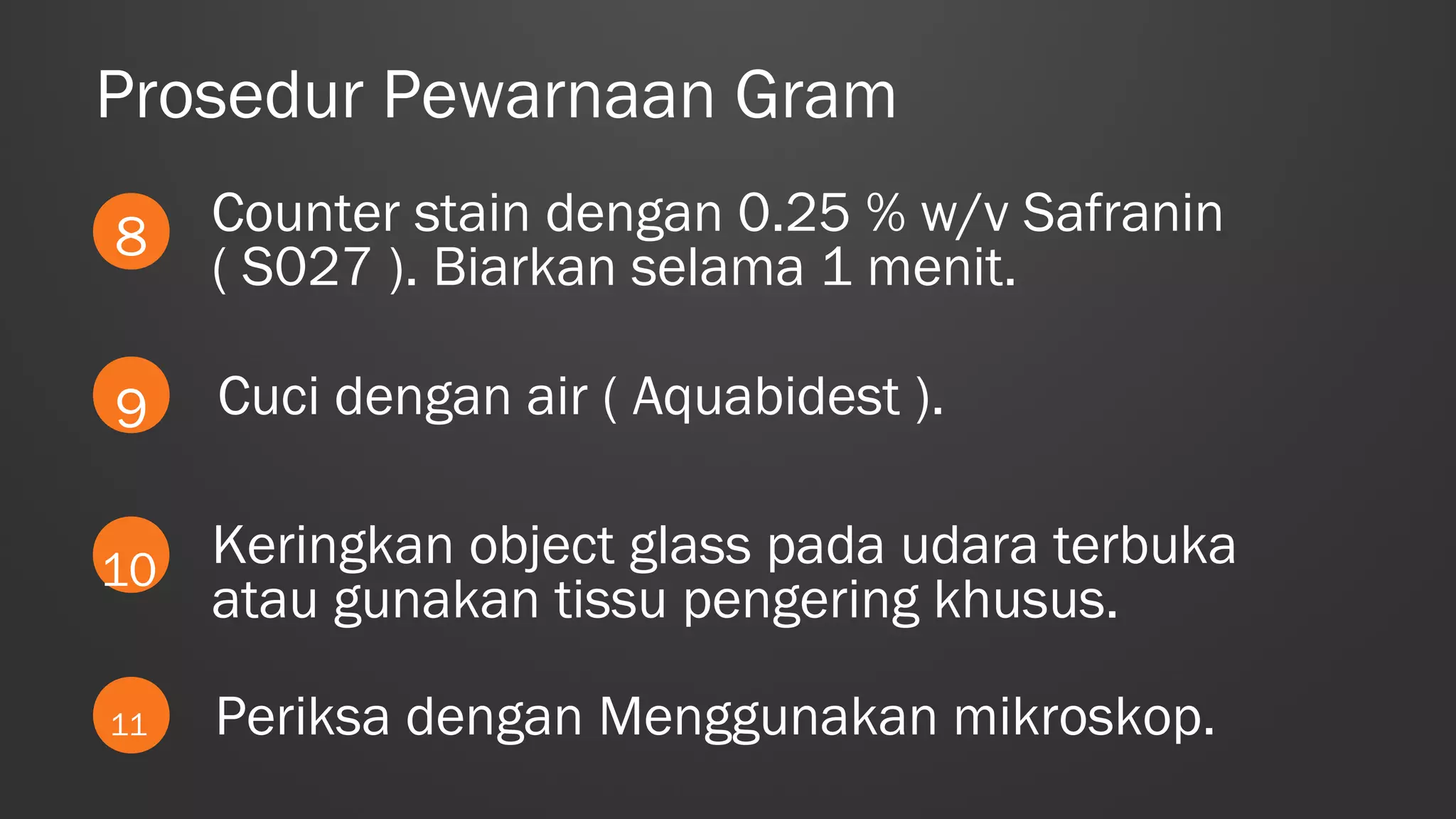 Prosedur Pewarnaan Gram dari Gram Staining Kit HiMedia K001 | PPT