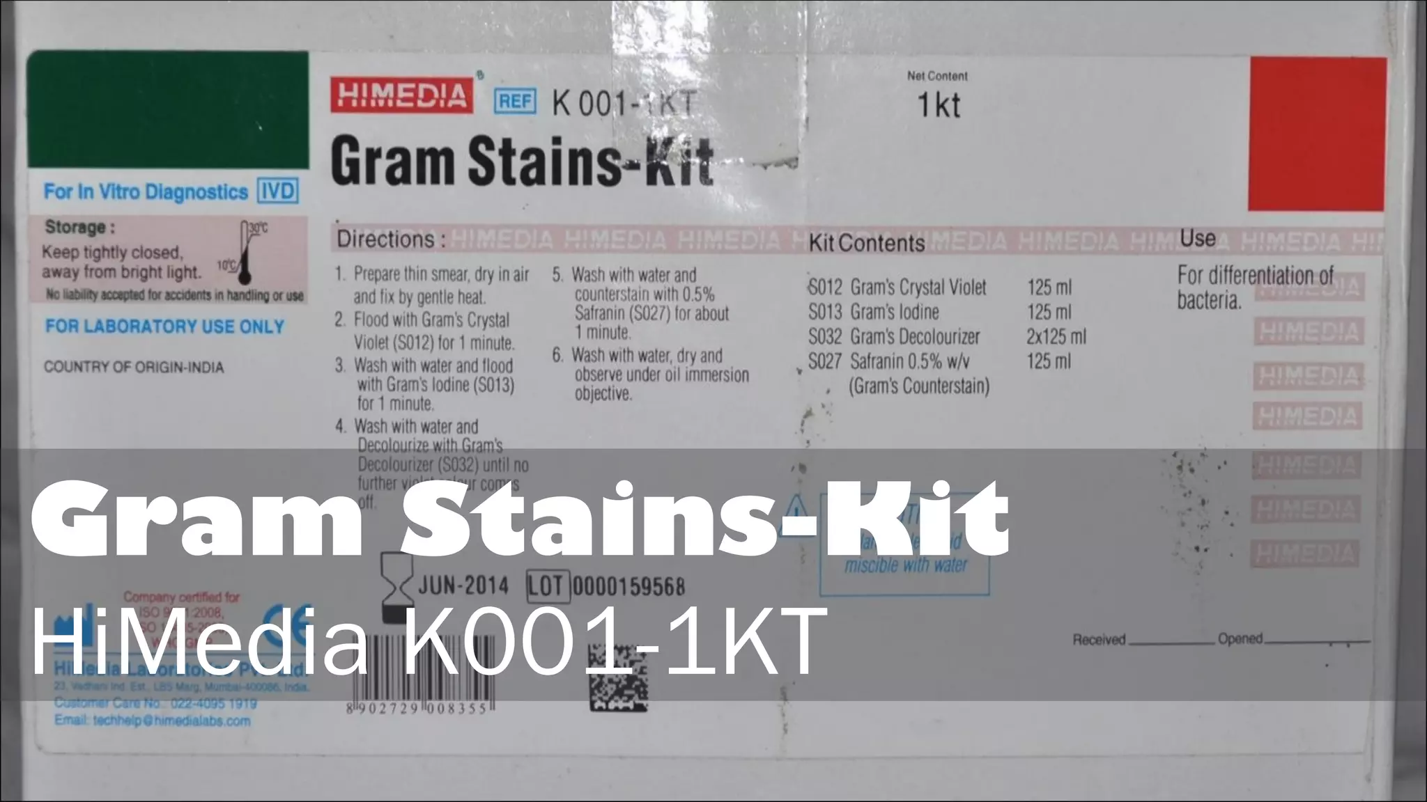 Prosedur Pewarnaan Gram dari Gram Staining Kit HiMedia K001 | PPT