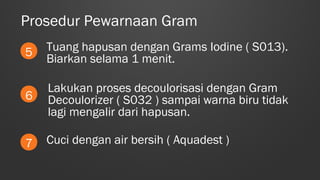 Prosedur Pewarnaan Gram dari Gram Staining Kit HiMedia K001 | PPT