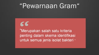 Prosedur Pewarnaan Gram dari Gram Staining Kit HiMedia K001 | PPT