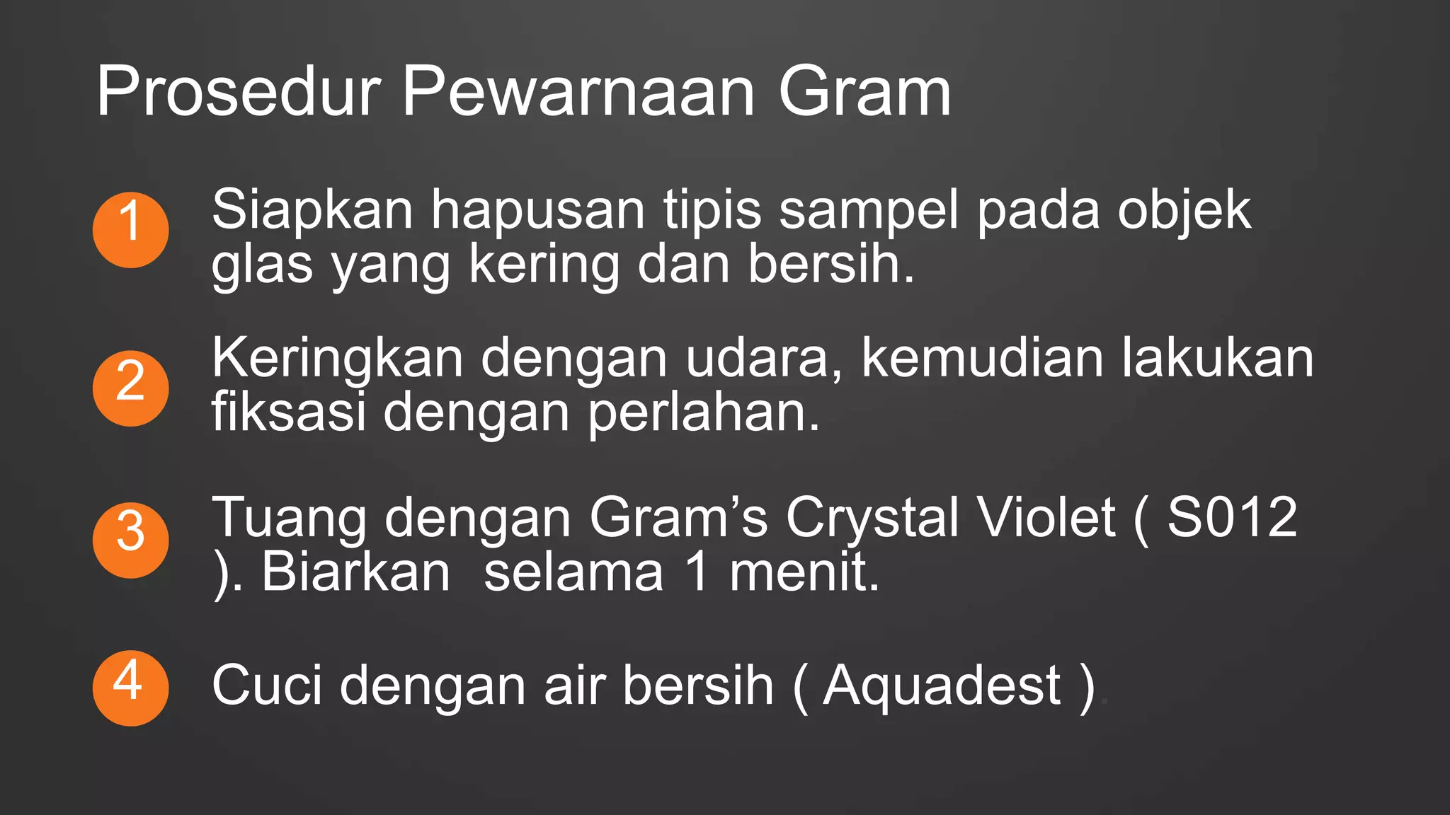 Prosedur pewarnaan gram Himedia | PPTX