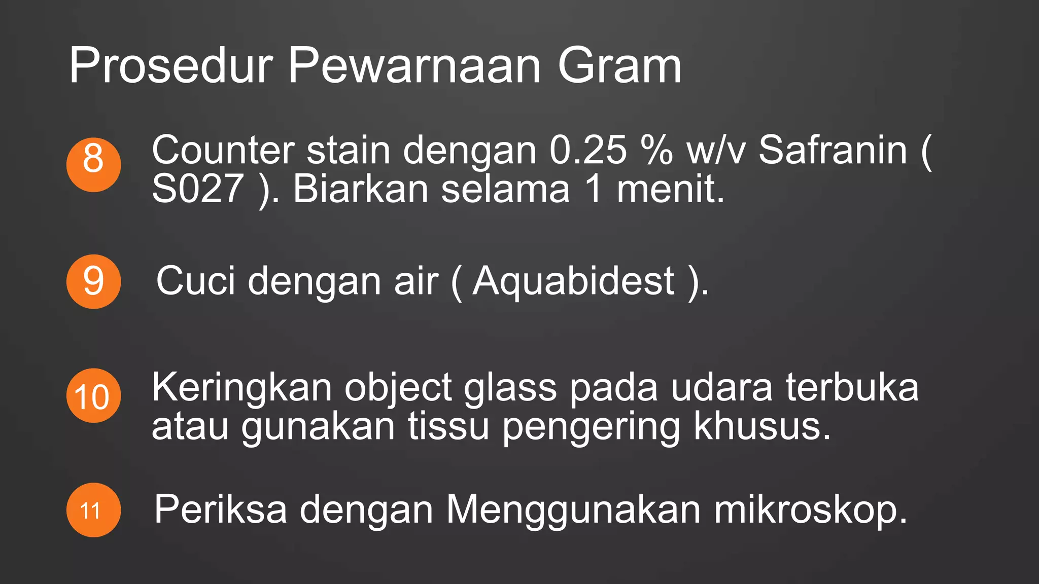 Prosedur pewarnaan gram Himedia | PPTX