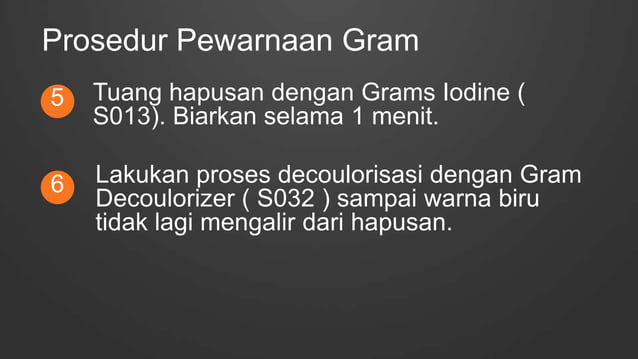 Prosedur pewarnaan gram Himedia | PPTX