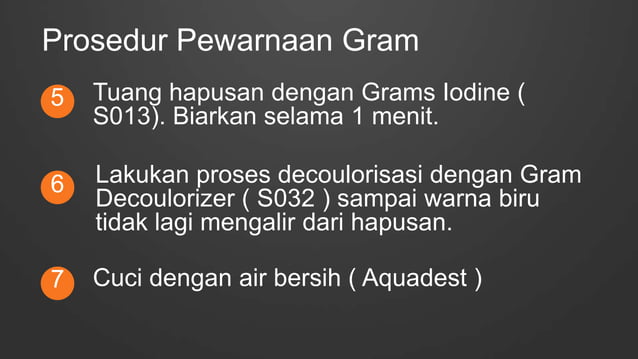 Prosedur pewarnaan gram Himedia | PPTX