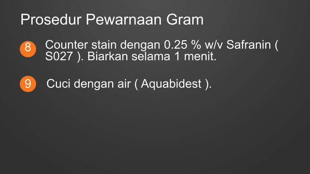 Prosedur pewarnaan gram Himedia | PPTX