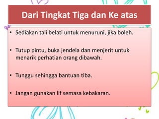Prosedur selamatkan diri daripada kebakaran bangunan | PPTX