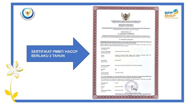 PROSEDUR SERTIFIKASI PMMT HACCP PANGAN BPOM | PPT