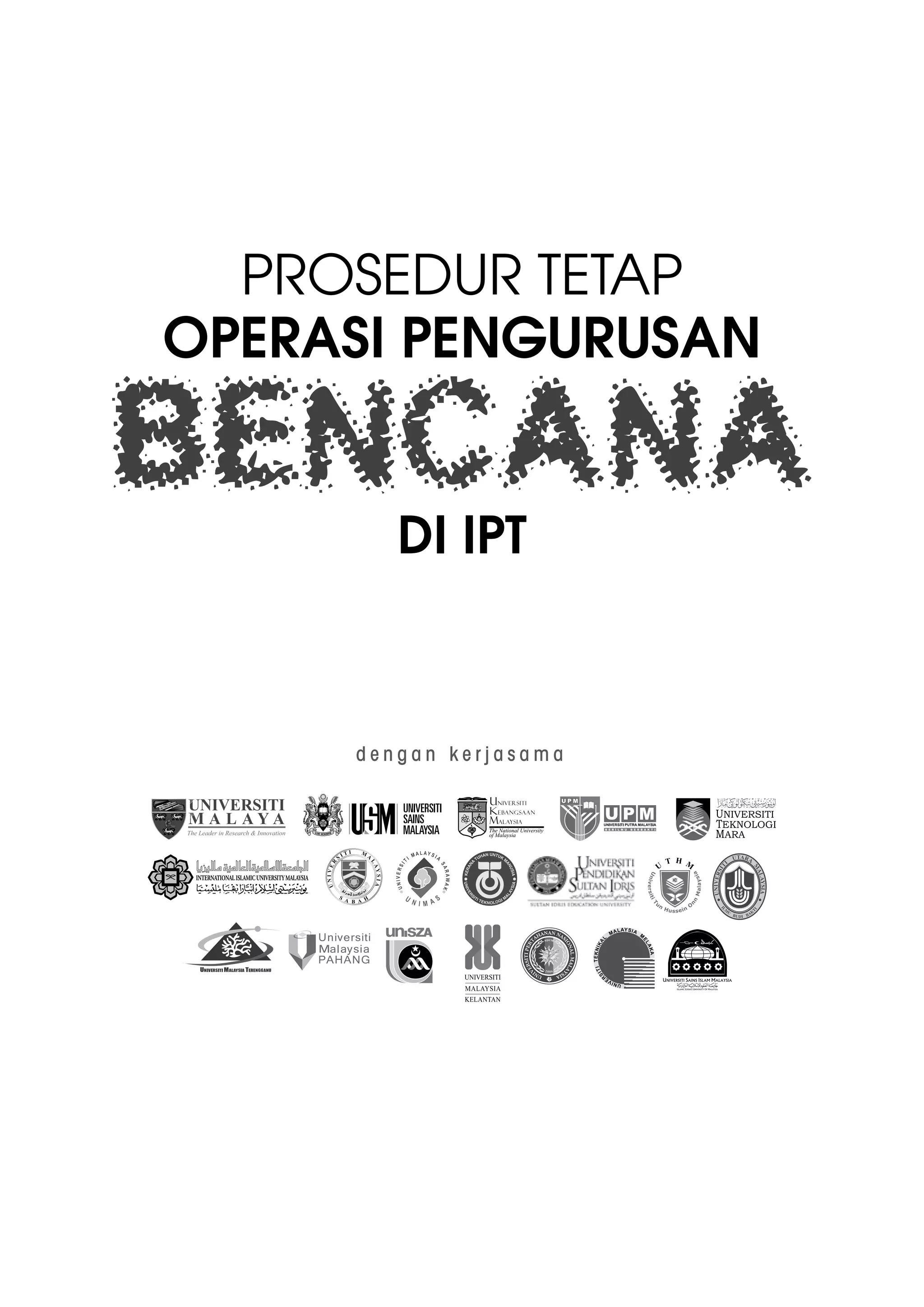 Prosedur tetap operasi (sop) pengurusan bencana di ipt | PDF
