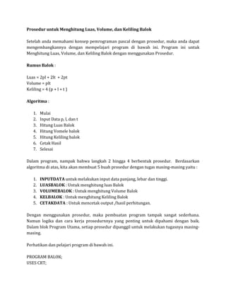 Prosedur untuk menghitung balok | PDF