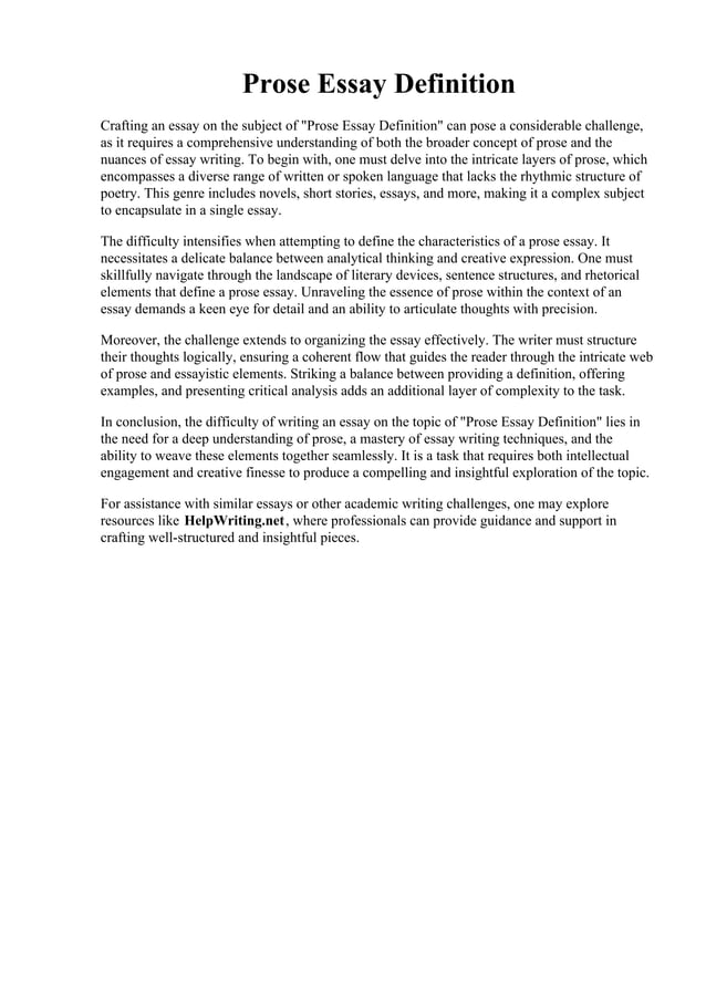 Prose Essay Definition.pdf