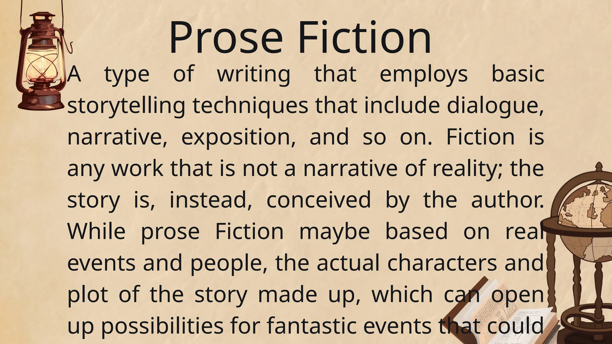Prose (fiction) PowerPoint presentations | PPT