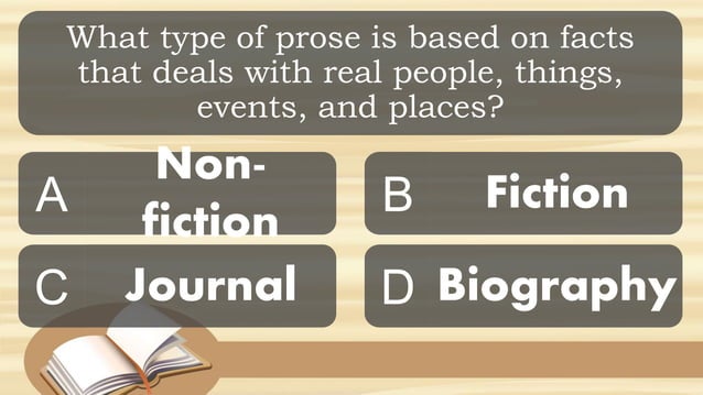 Prose quiz | PPTX